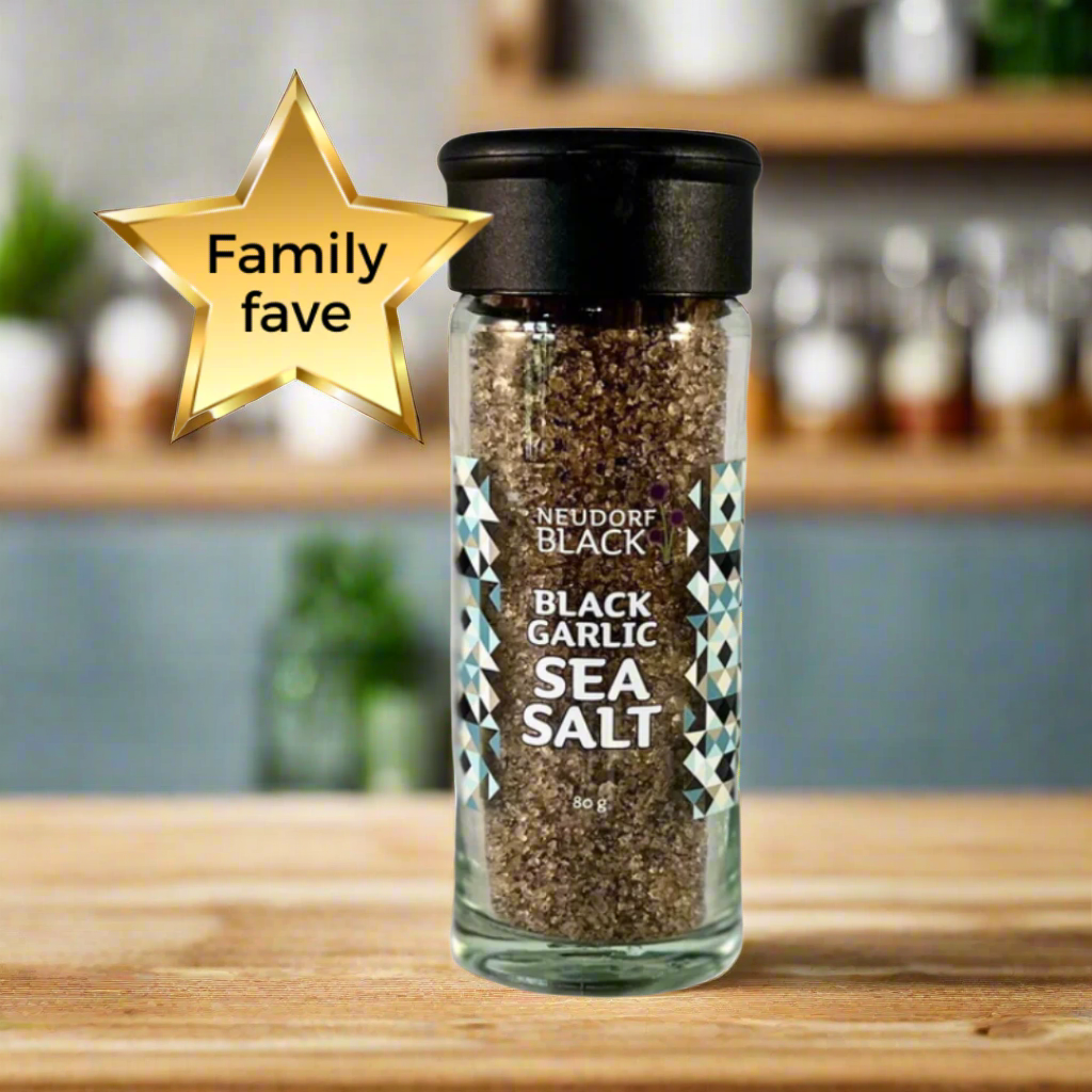 Black Garlic Sea Salt: Rich Flavor Finish (80g Jar) – TUM.co.nz