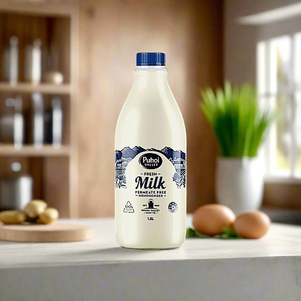 Puhoi Valley Homogenised Organic Milk 750ml – TUM.co.nz